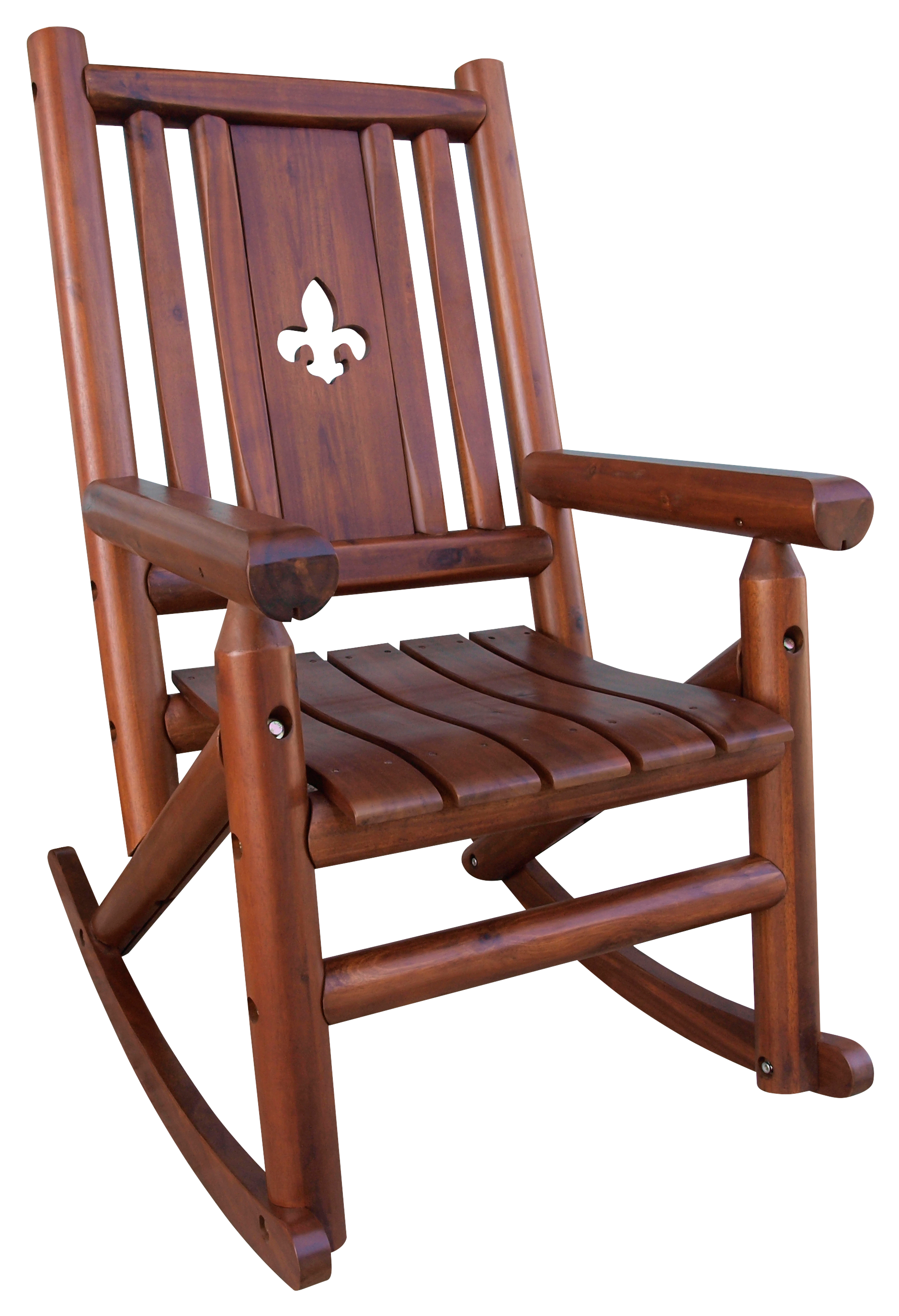 Leigh Country Amber Log Fleur de Lis Porch Rocker | Bass Pro Shops